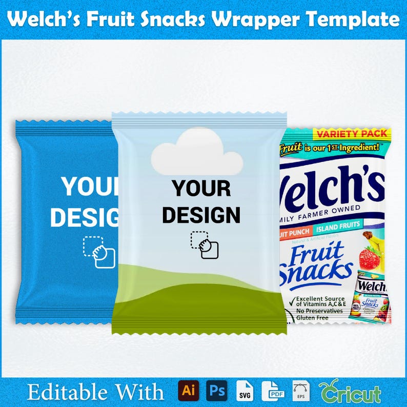 Welch's Fruit Snack Label Template, Welche's Wrapper, Welch's Wrapper ...