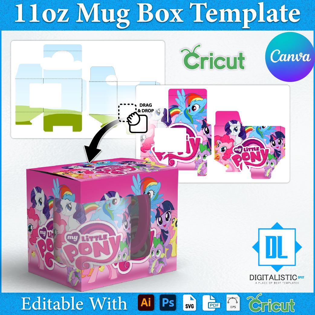 Mug Box Template SVG: Printable Mug Holder, Party Favor (digital ...