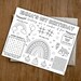 Rainbow Birthday Activity Sheet: Printable Kids Party Game (PDF) - Etsy