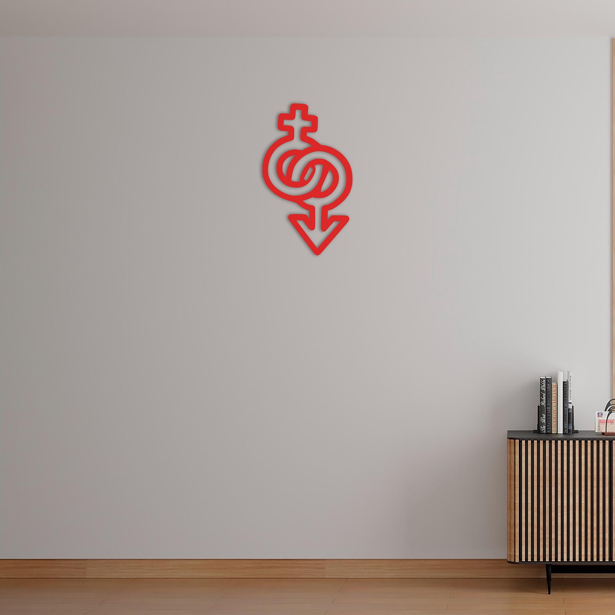 Metal Gender Symbol Wall Art, Man and Woman Design - Etsy