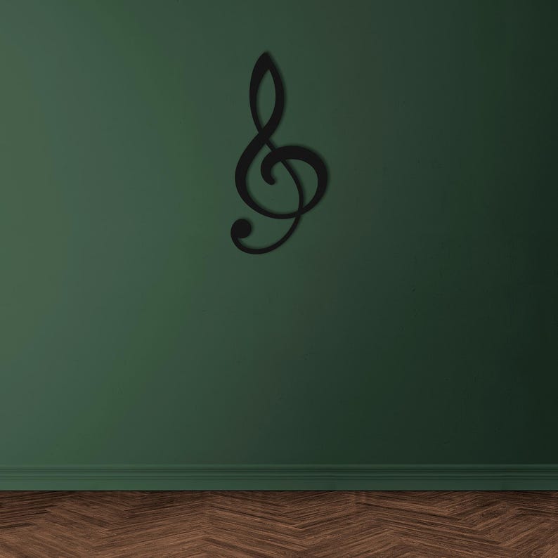 Metal Treble Clef Wall Decor, Music Room Art - Etsy