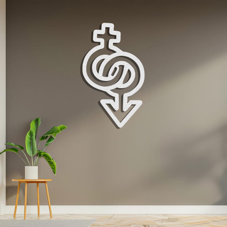 Metal Gender Symbol Wall Art, Man and Woman Design - Etsy