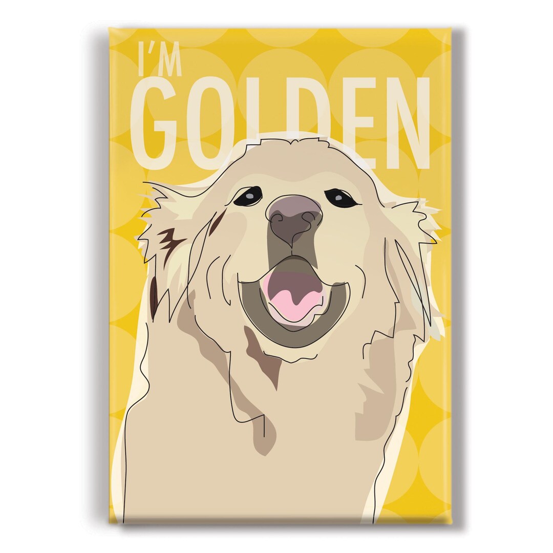 Golden Retriever Dog Magnet, Golden Retriever Gifts, Dog Fridge Magnets ...