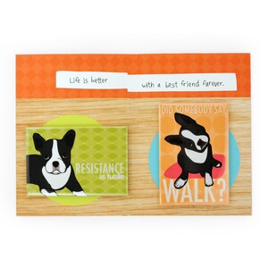 Boston Terrier Gifts Set of 4 Fridge Magnets With Funny Sayings Dog ...