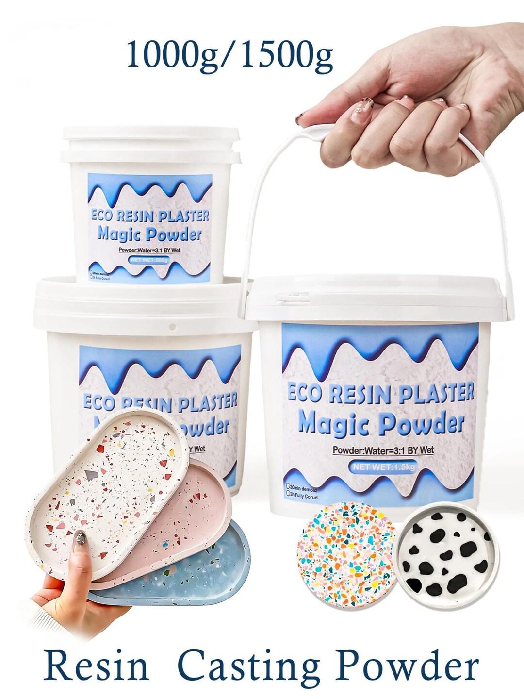 Eco Resin Plaster Magic Powder – DIY Craft Casting for Trays, Home ...
