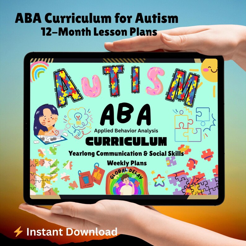 Autism ABA Curriculum | Yearlong Communication & Social Skills Weekly ...