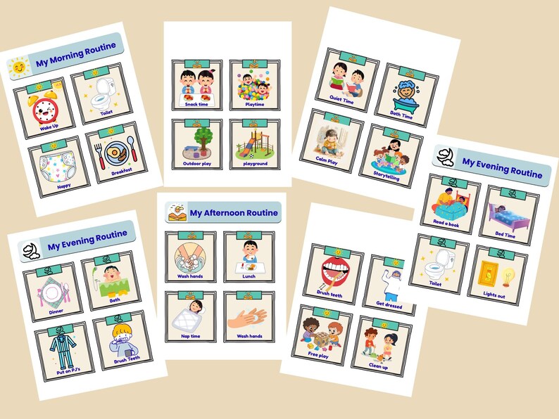 Visual Schedule Cards for Toddlers | 80 Daily Routine Cards, Special ...