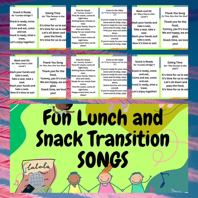 Preschool Transition Songs – 42 Printable Routines - Etsy