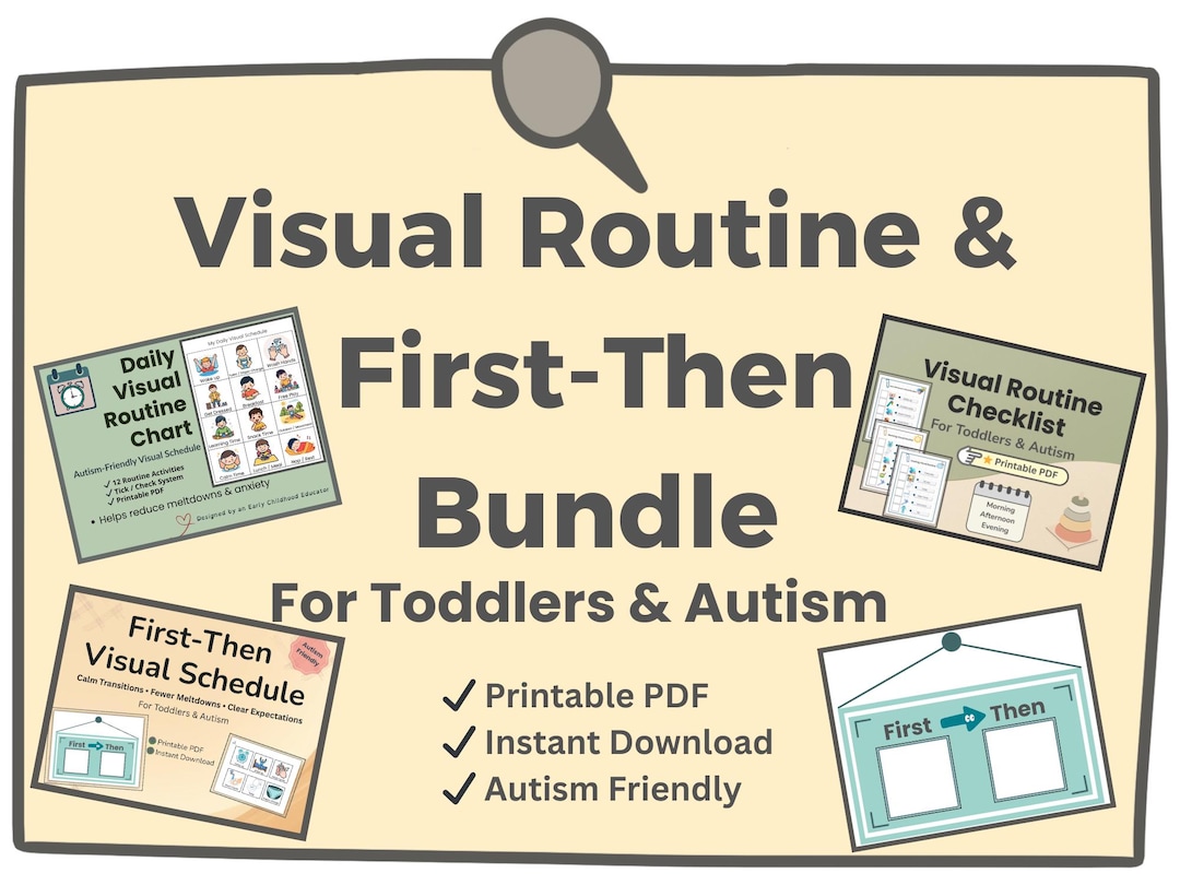 Autism Visual Schedule Bundle for Toddlers | Daily Routine Charts ...