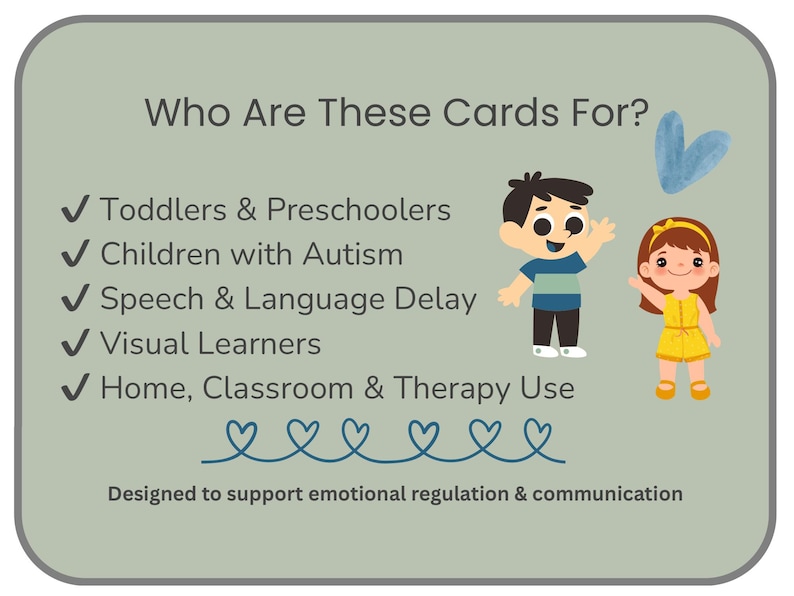 Emotion Cards for Toddlers and Autism Visual Feelings Cards Printable ...