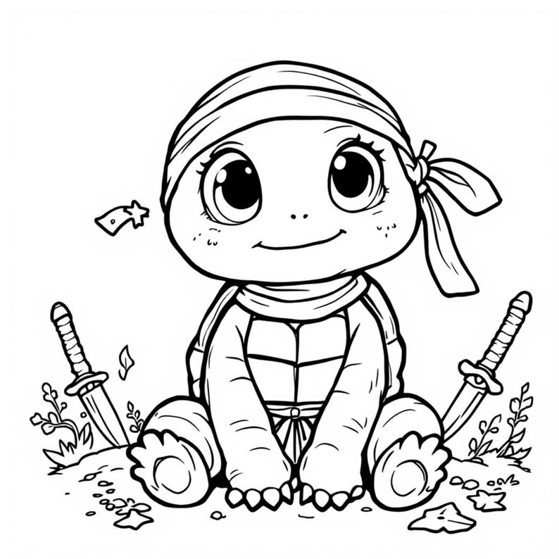Turtle Heroes Coloring Book Printable | Kids Activity & Action Coloring ...