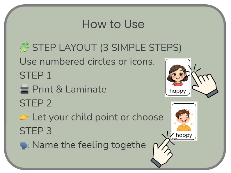 Emotion Cards for Toddlers and Autism Visual Feelings Cards Printable ...