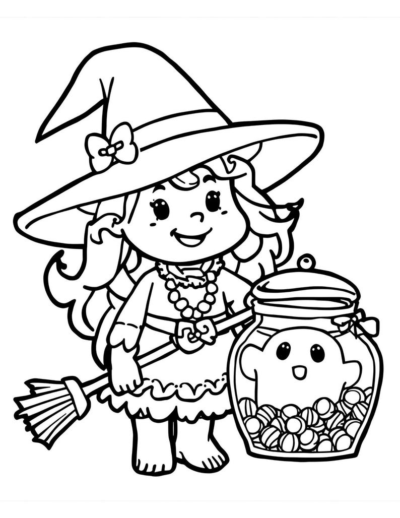 Halloween Coloring Pages for Kids | Cute Pumpkins, Ghosts, Cats ...