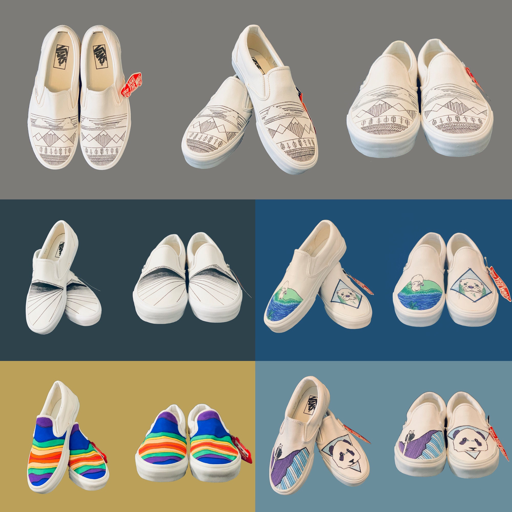 Vans panda shoes Earthday Vans World wildlife fund Panda | Etsy