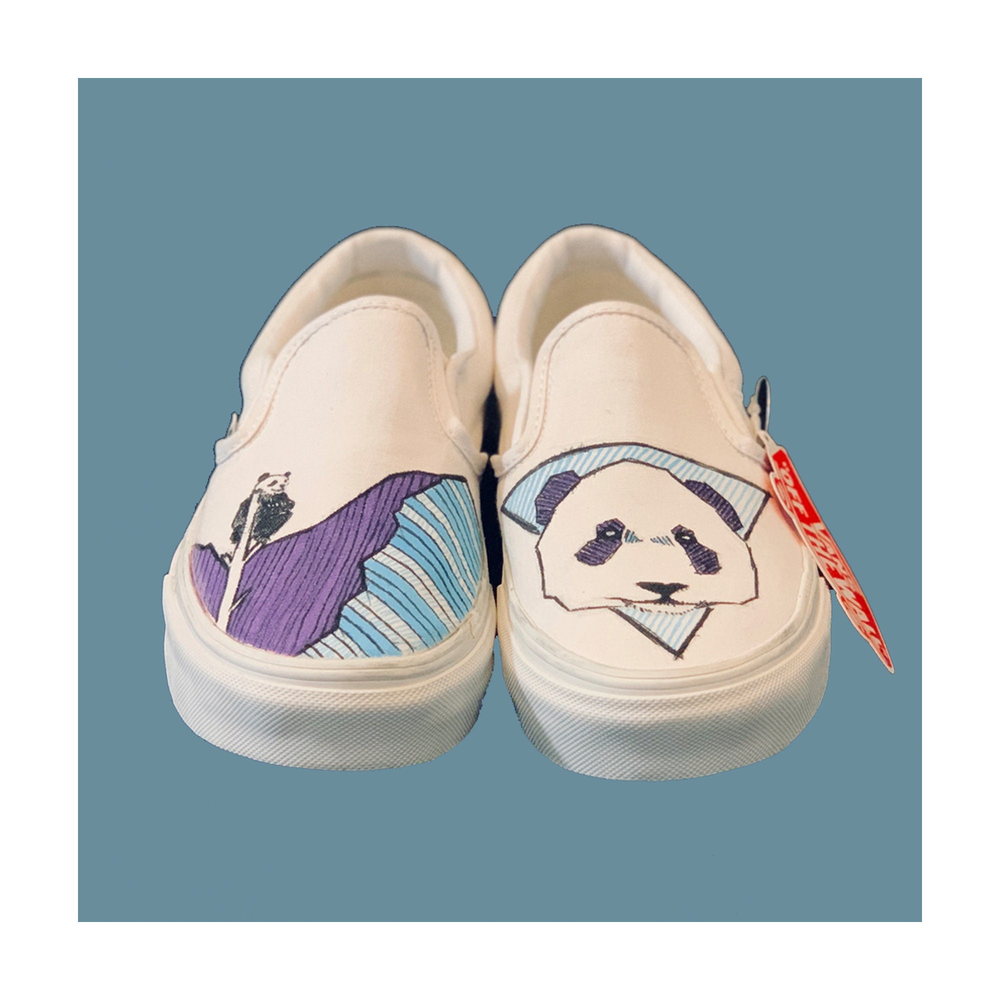 Vans Panda Shoes Earthday Vans World Wildlife Fund Panda - Etsy Singapore