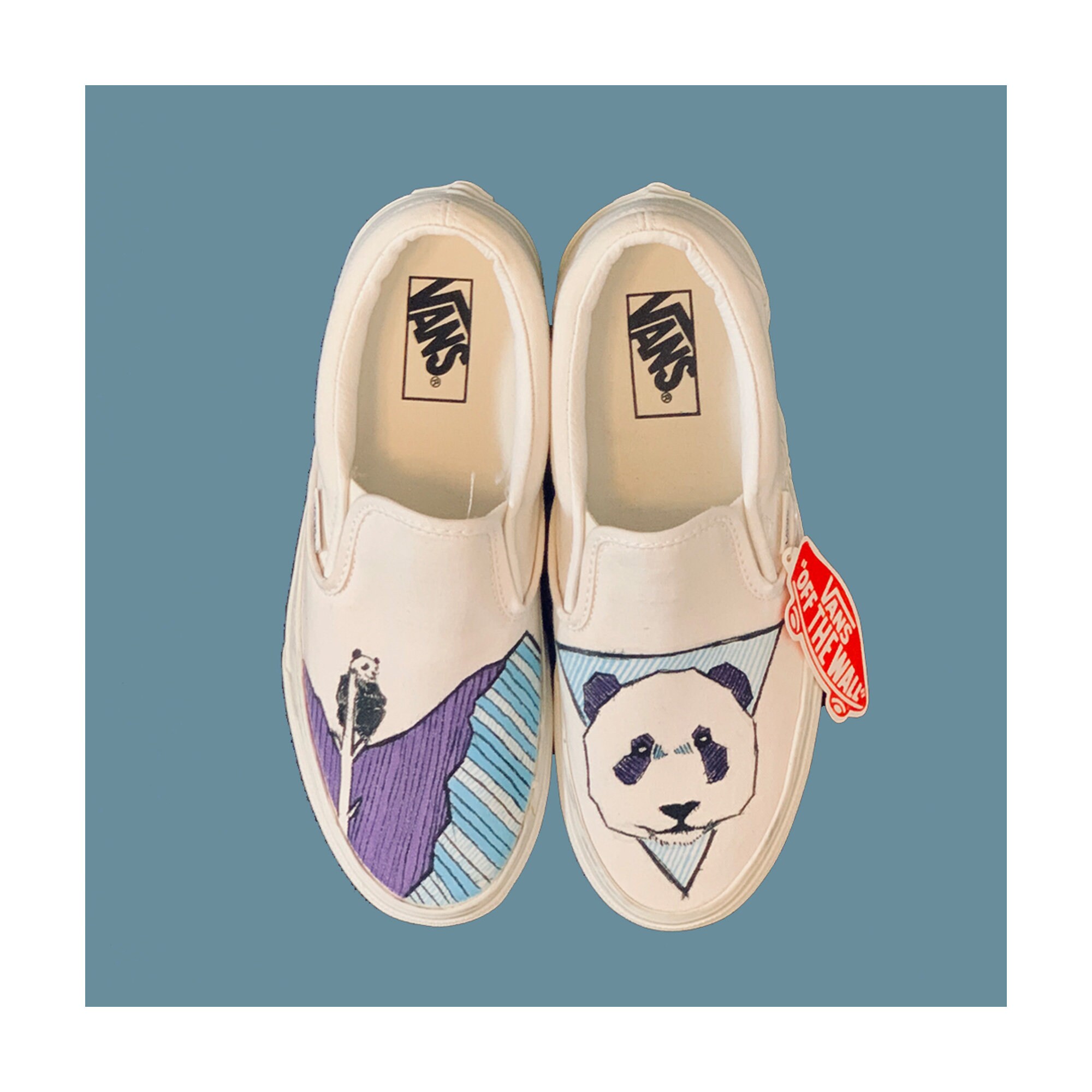 Vans Panda Shoes Earthday Vans World Wildlife Fund Panda - Etsy Singapore