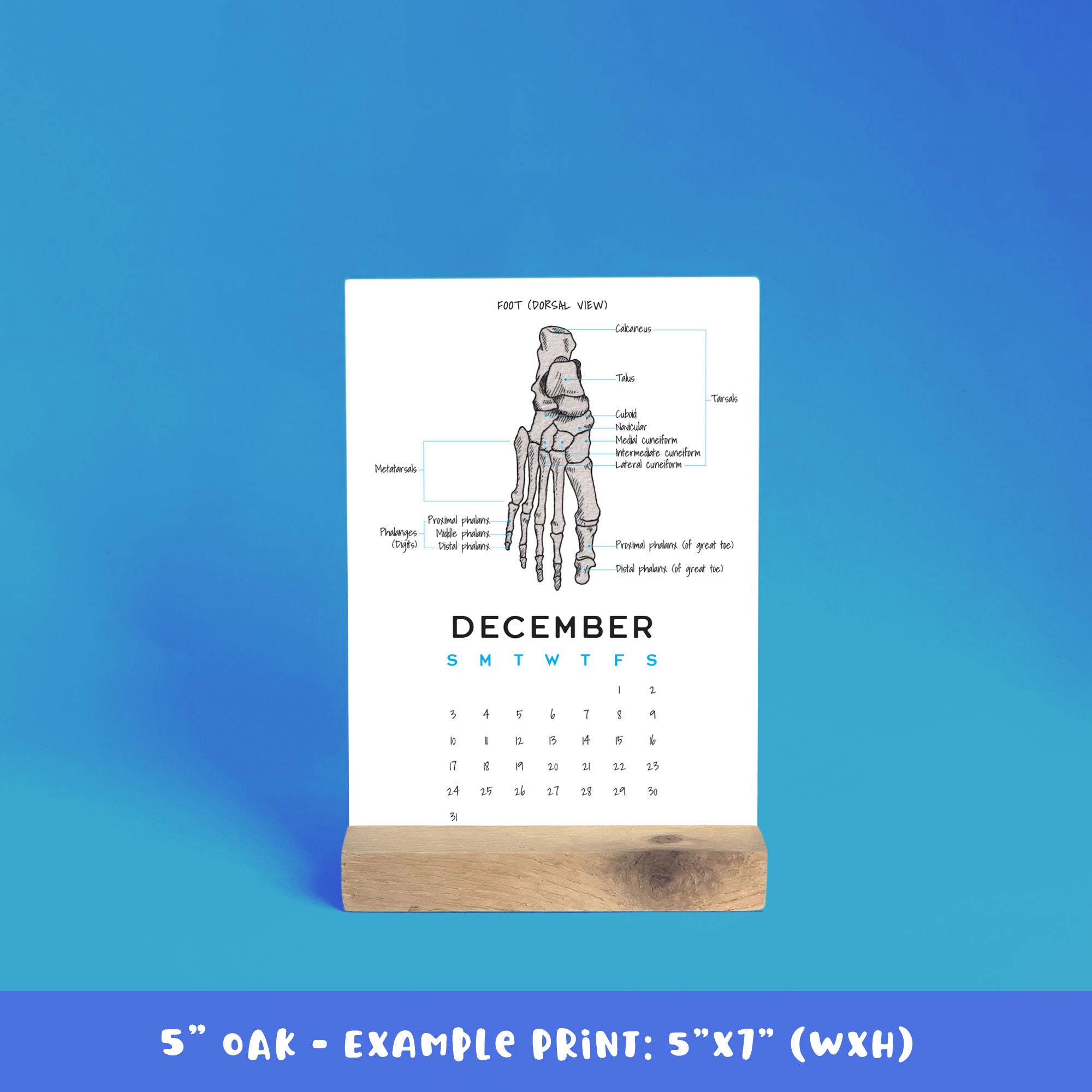 Wood Calendar Stand, Wood Block Stand, Wooden Photo Stand, Oak Display ...