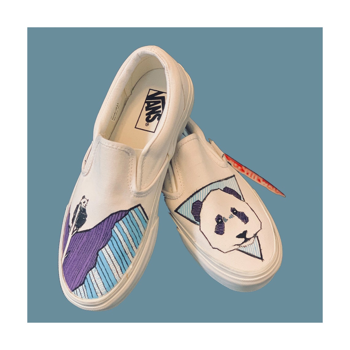 Vans Panda Shoes Earthday Vans World Wildlife Fund Panda - Etsy Singapore
