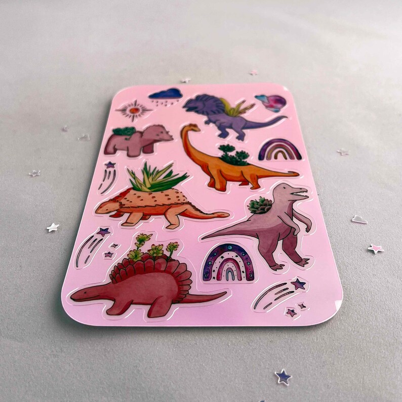 Holographic Planner Sticker, Dinosaur Sticker, Succulent Sticker ...
