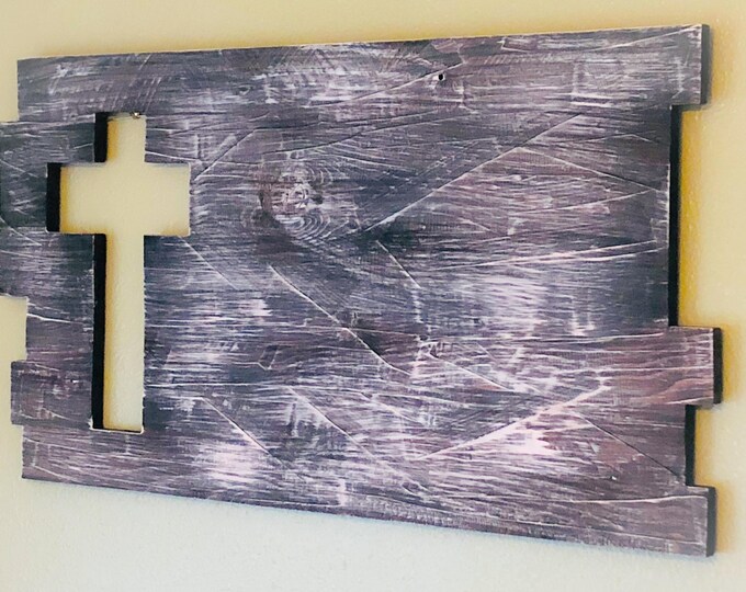 Rustic Cross Wood Panel, Cross, Wooden Cross, Cross Cutout Wood Cross ...