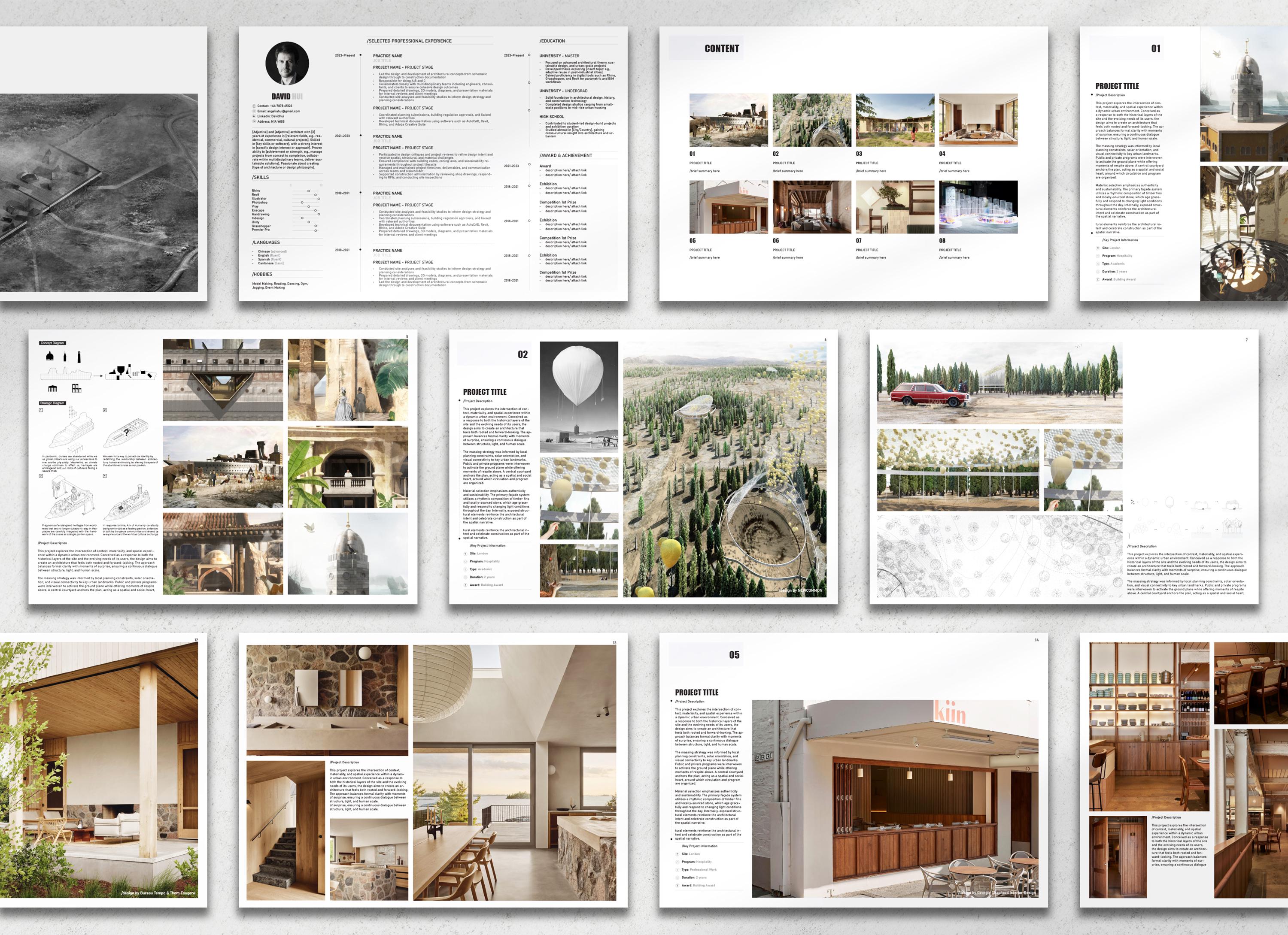 Minimalist Architecture Portfolio Template: Project Presentation ...