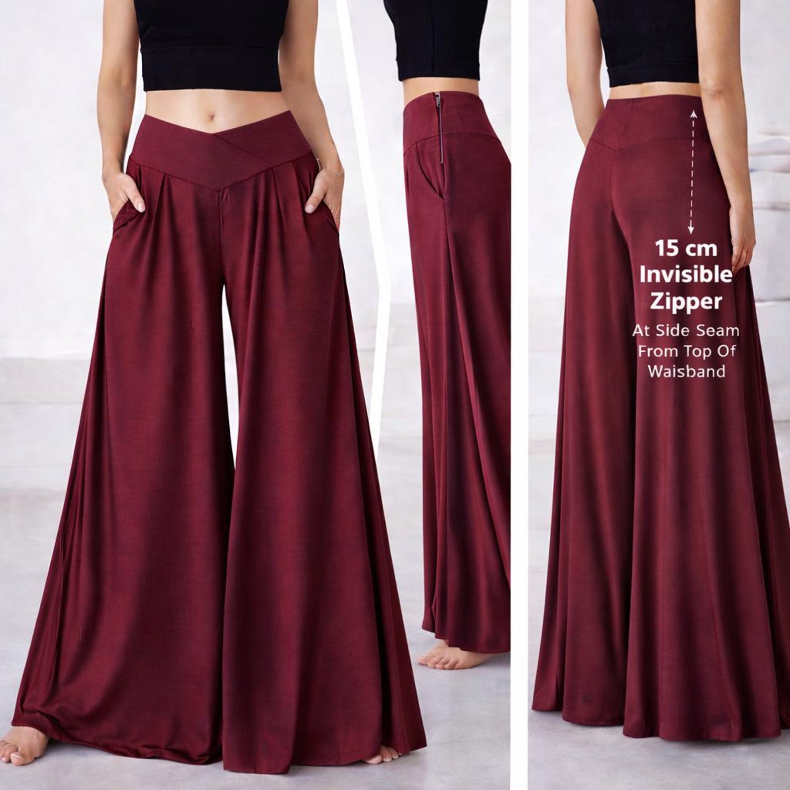 Women's High Rise Wide Flow Leg Pants Sewing Pattern (XXS-5XL) - Etsy