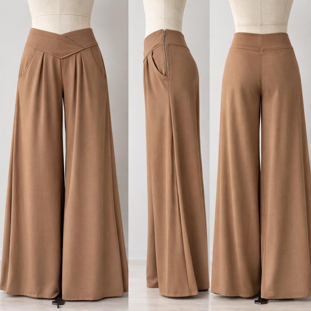 Women's High Rise Wide Flow Leg Pants Sewing Pattern (XXS-5XL) - Etsy