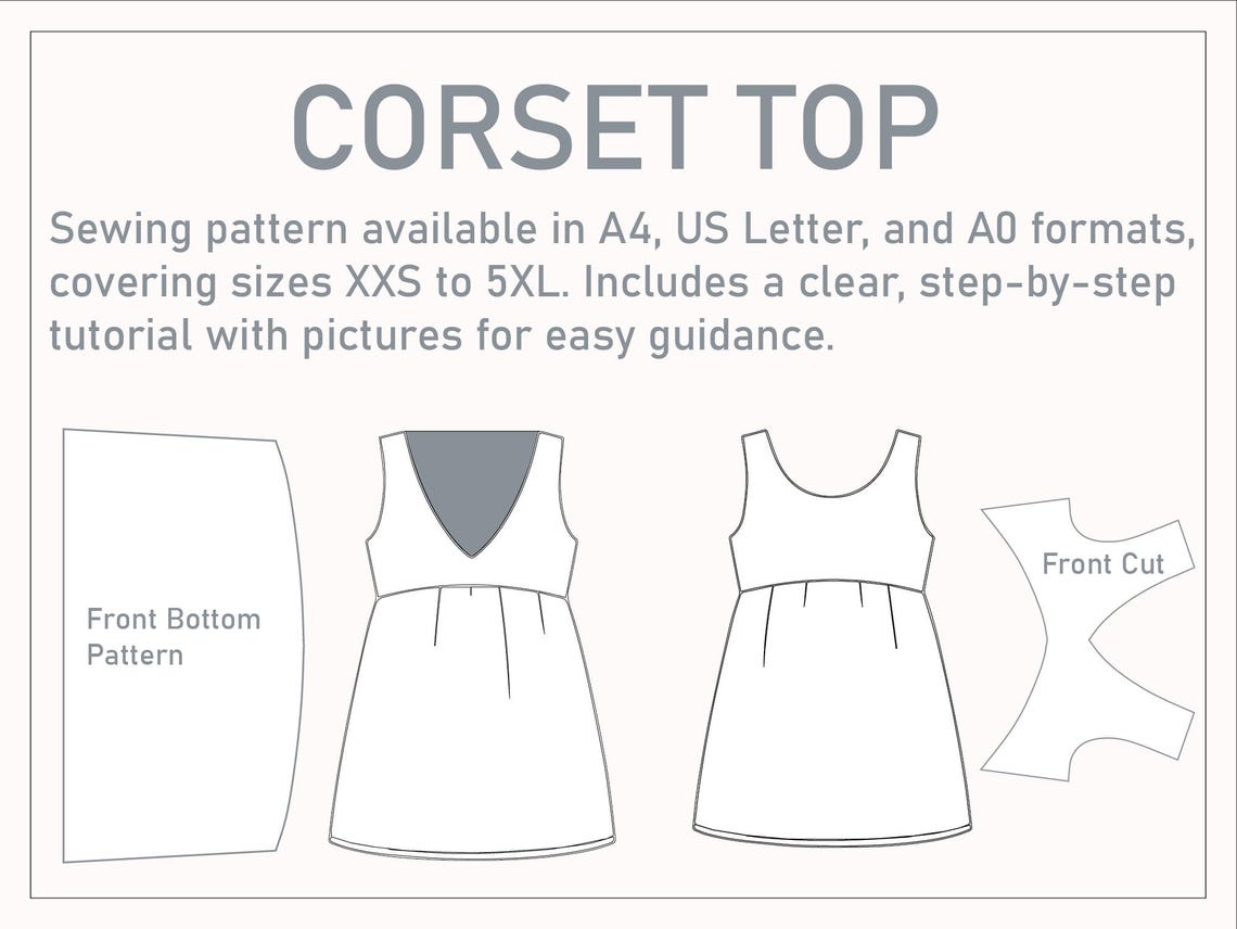 Bella Dress Pattern, Woman Digital Sewing Pattern, Instant Download, XS ...