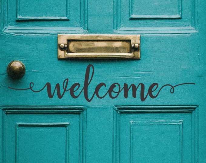 Welcome Vinyl Decal,welcome,homedecor,welcome Decal,door Decal,welcome ...