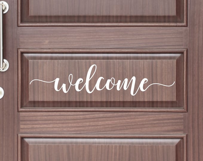 Welcome Vinyl Decal,welcome,homedecor,welcome Decal,door Decal,welcome ...
