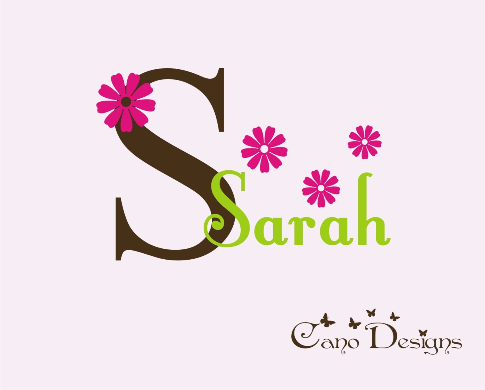 Personalized Monogram Name With Flowers Nursery Kids & Teens - Etsy