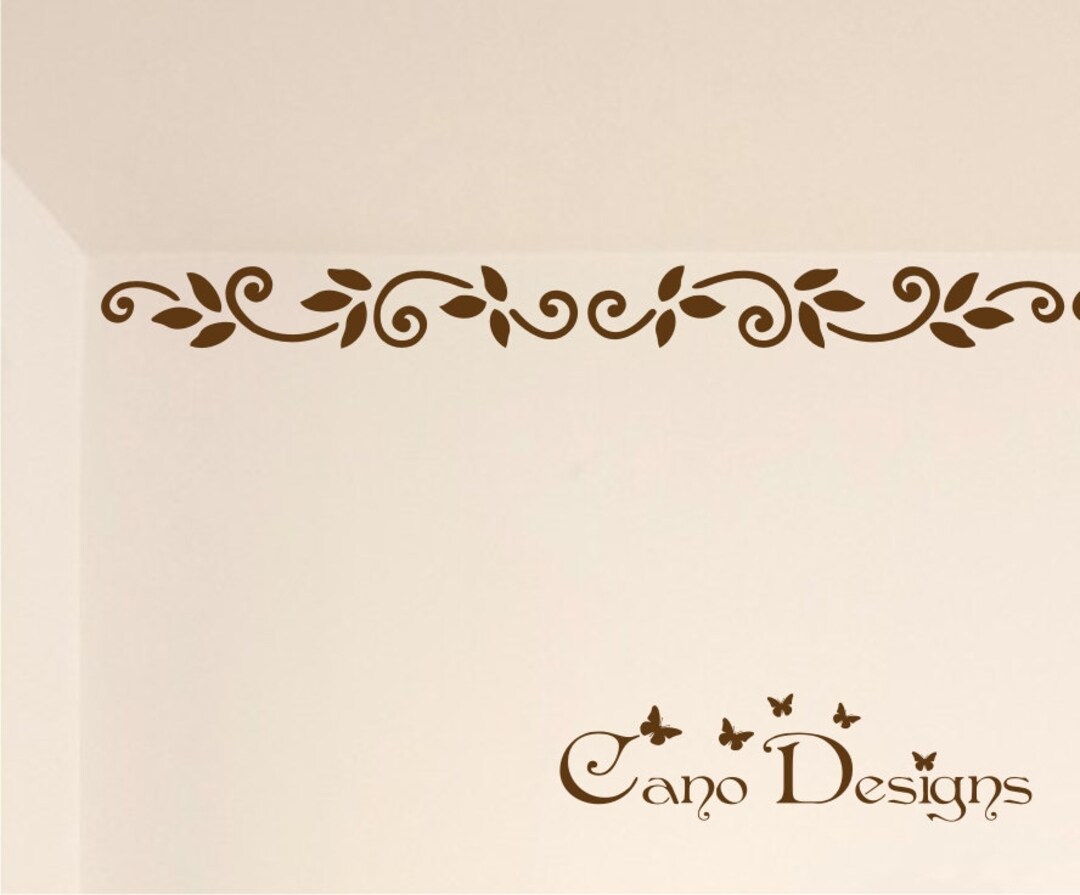 Border Vinyl Wall Decal 18 Ft Long, Home Decor , Removable Wall Decal ...