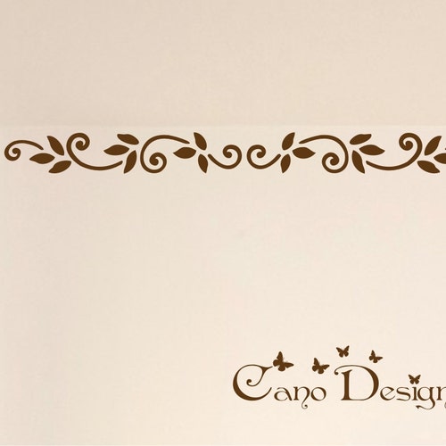 Border Swirl Vinyl Wall Decal 18 Ft Long Home Decor | Etsy