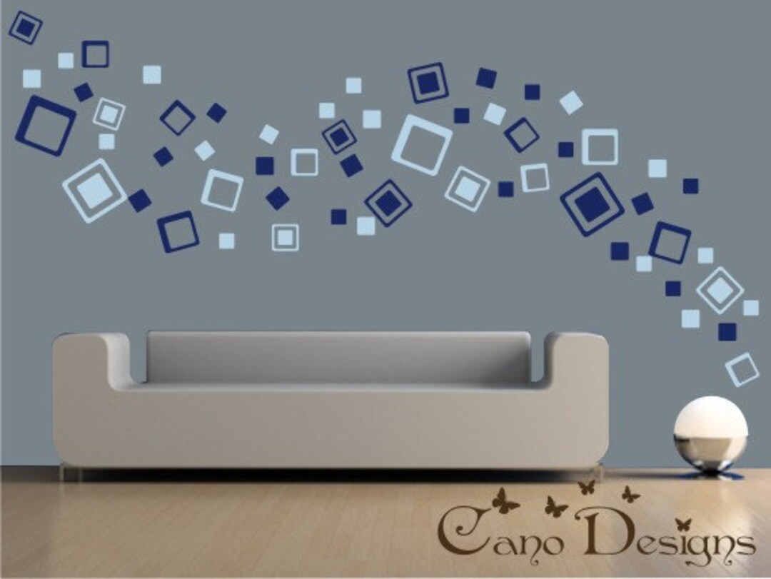 Squares, 2 Colors, 5 Sizes - Vinyl Wall Decals Stickers, Kids Room ...