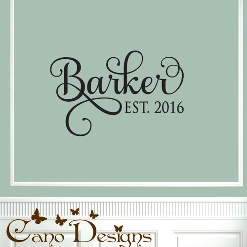 Personalized Family Name Wall Decal Custom Family Name Vinyl - Etsy