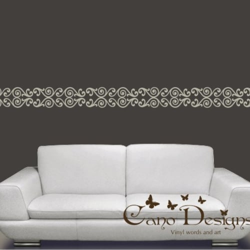 Border Swirl Vinyl Wall Decal 18 Ft Long Home Decor - Etsy