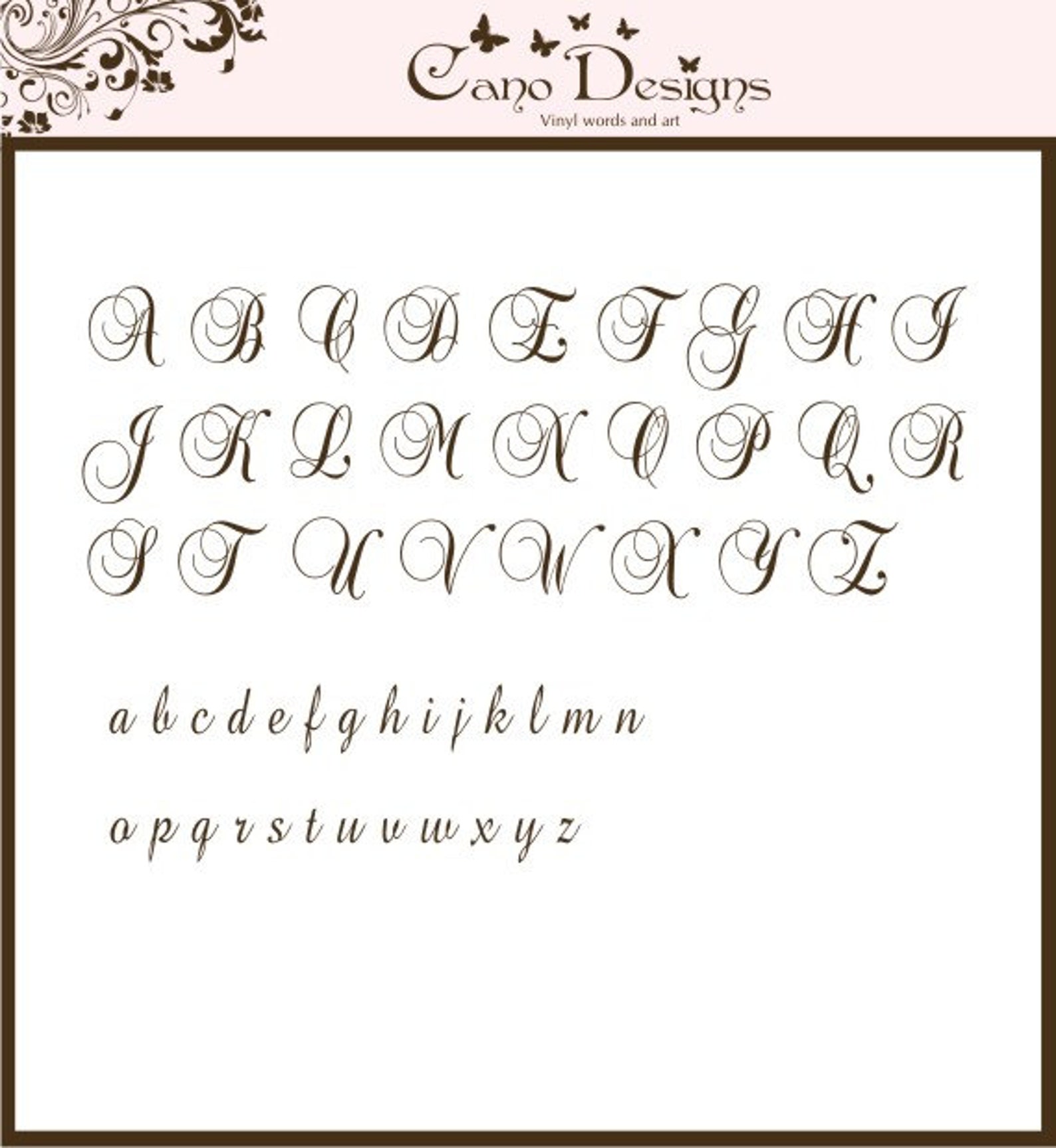 Monogram Name Vinyl Wall Art Initial and Name Vinyl Decal - Etsy