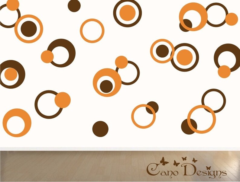 Dots & Rings 3 colors Vinyl decals living room nursery | Etsy