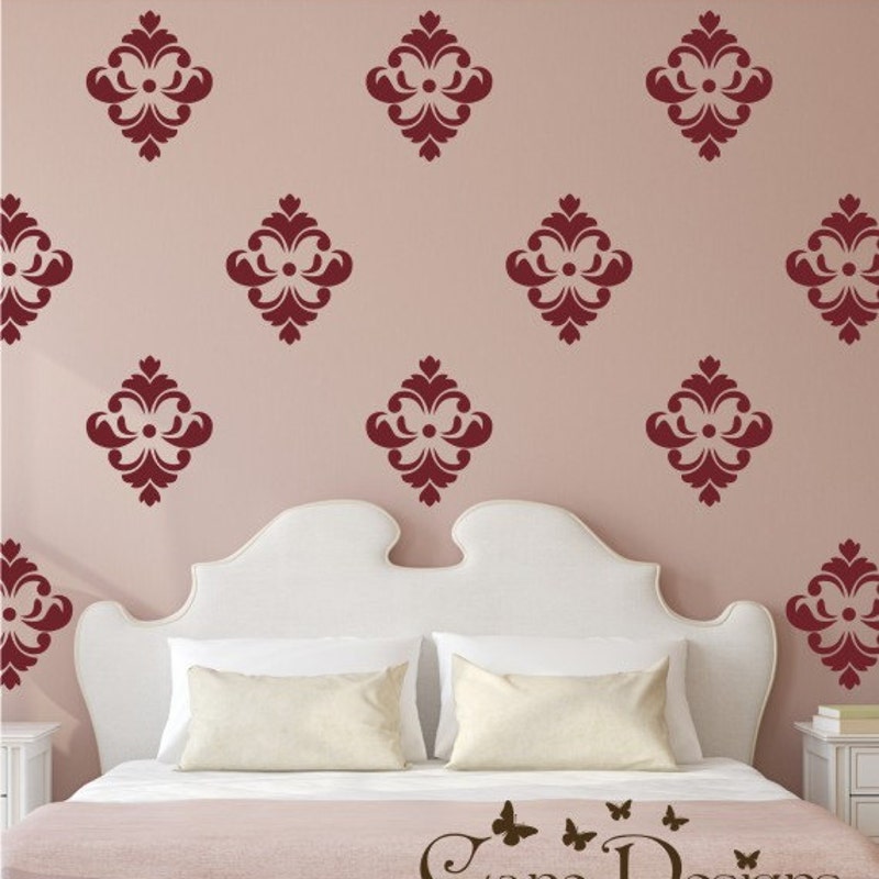 Damask Wall Decals - Etsy