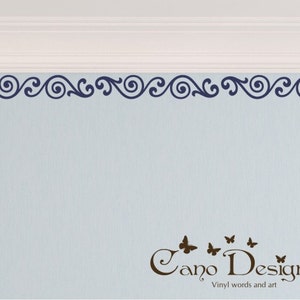 Border Swirl Vinyl Wall Decal 18 Ft Long, Home Decor , Removable Wall ...