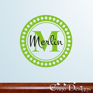 Custom Name and Monogram Custom Vinyl Wall Decals Stickers - Etsy