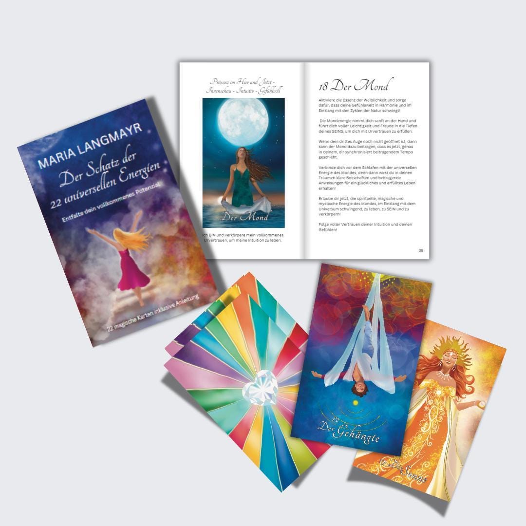 Tarot Card Set - Spiritual Cards With Accompanying Book for Self ...