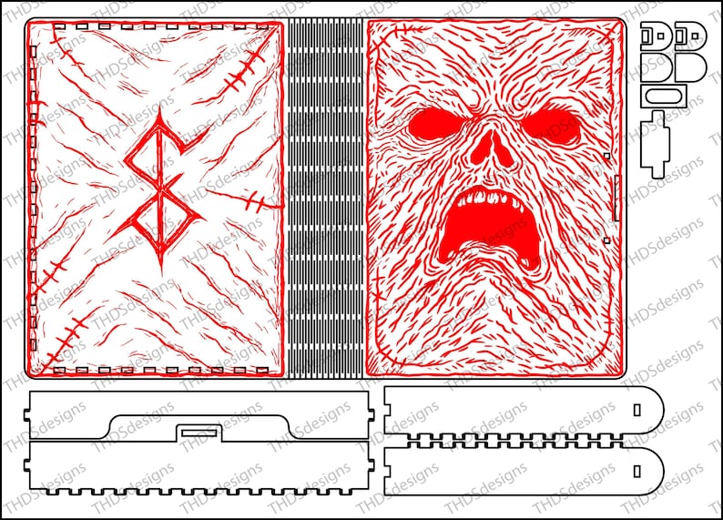 Book of the Dead Necronomicon Box SVG Cut File Evil Dead Inspired Laser ...