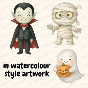 14 Cute Halloween Clipart Characters, Child Friendly High Quality ...