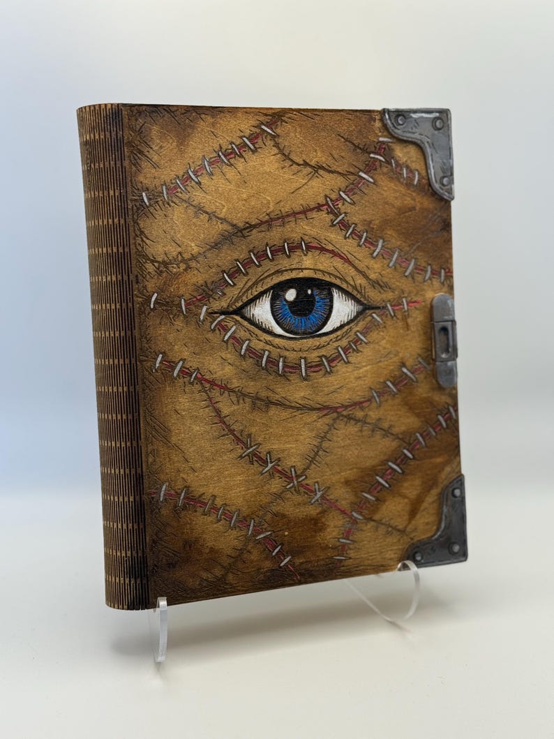 Hinged Spell Book Box SVG | Creepy Grimoire Storage Box | Hocus Pocus ...