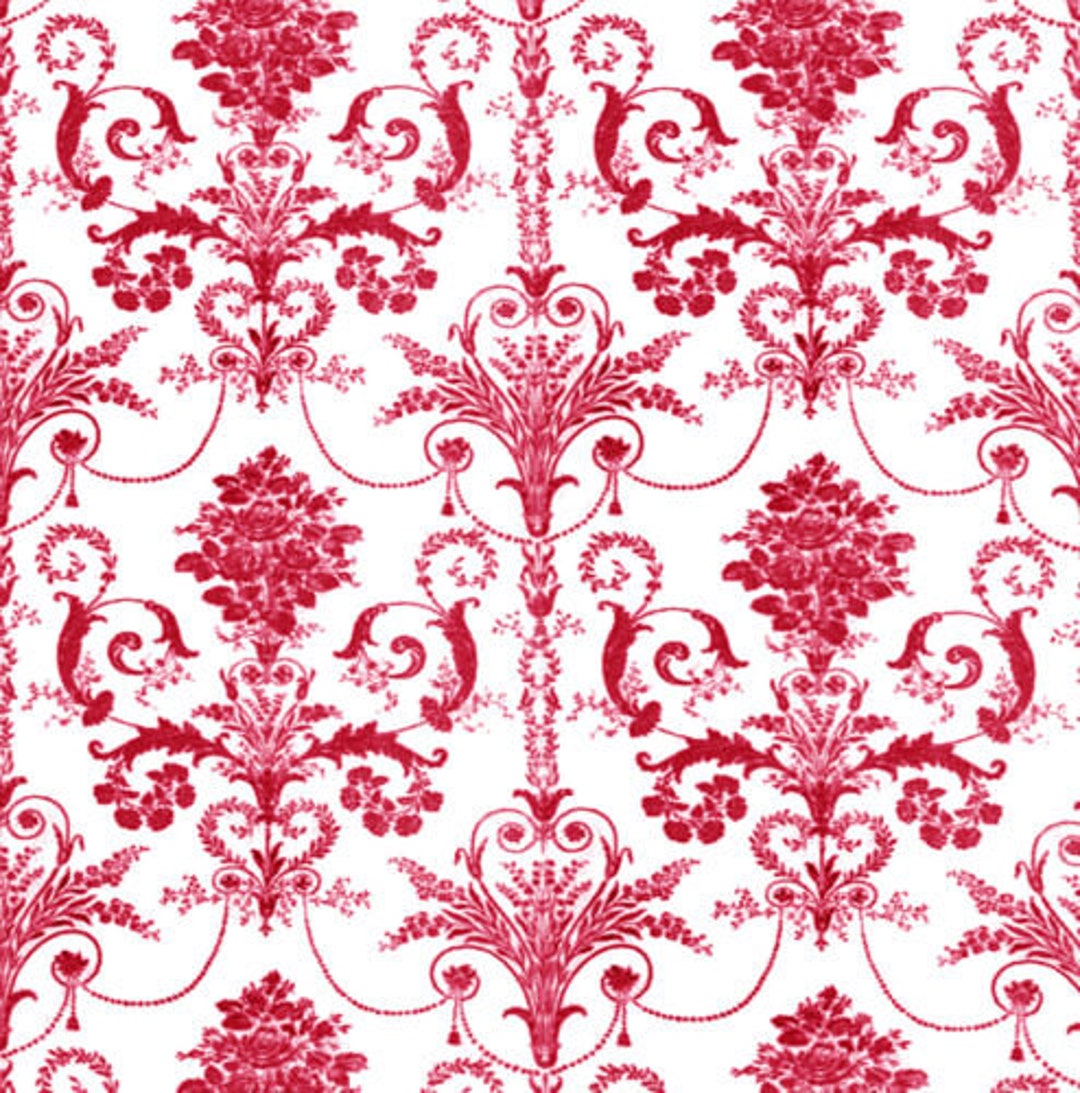 Dolls House Wallpaper 1/12th or 1/24th Scale Quality Paper Red Vintage ...