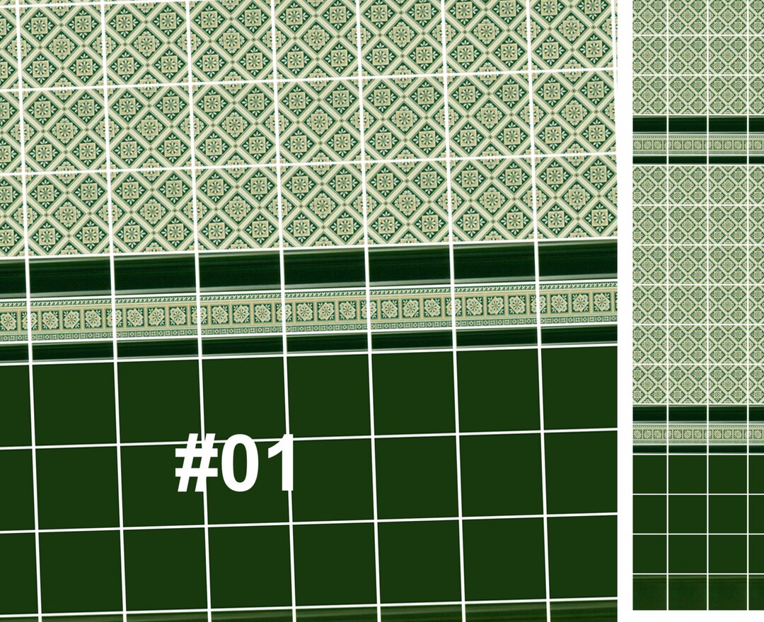 Dolls House Wallpaper 1 / 12th Scale Kitchen Quality Matte Paper ...
