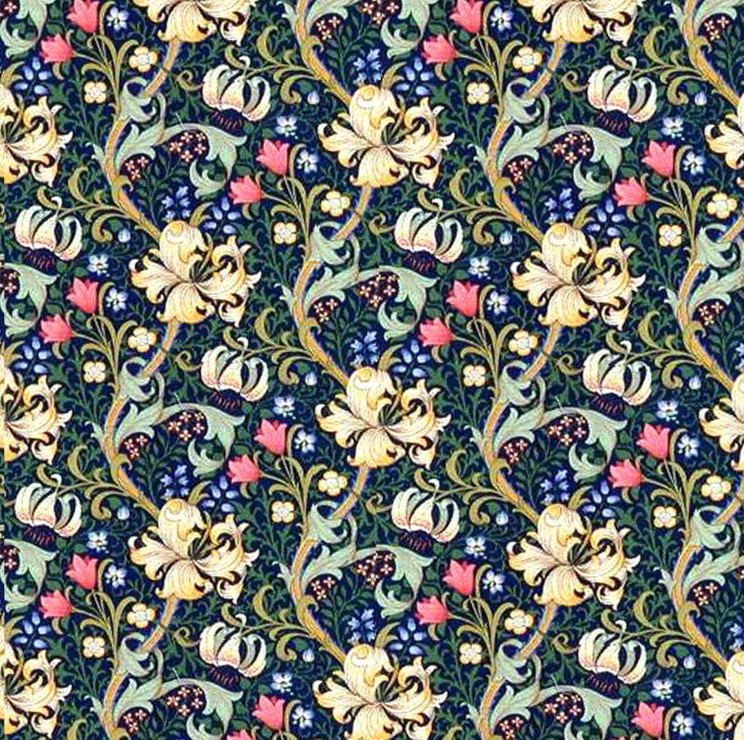 Dolls House Wallpaper 1/12th or 1/24th Scale Quality Paper Blue Floral ...