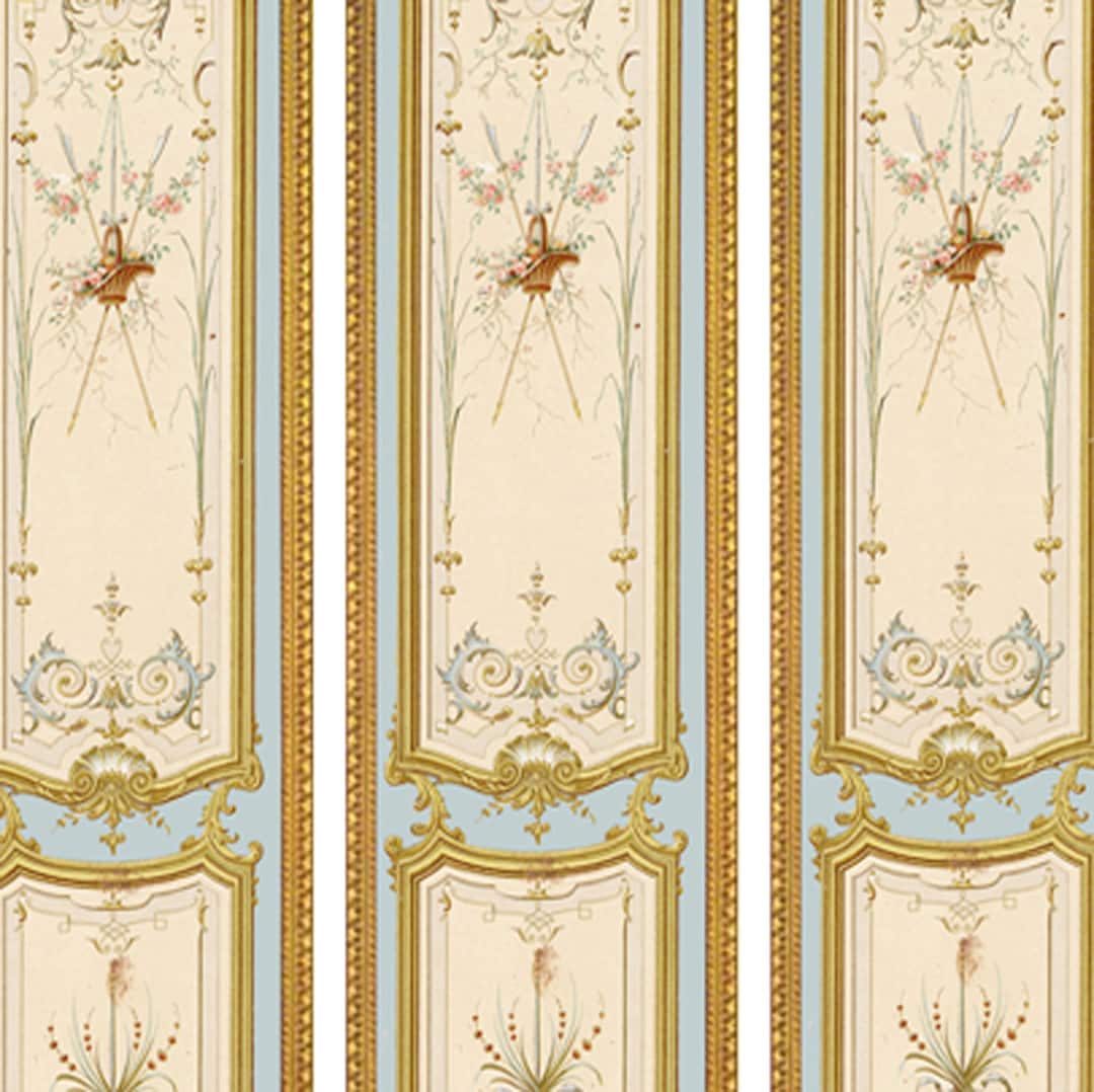 Victorian Wall Panels Wallpaper 1 12th or 1 24th Scale #04 Dolls House ...