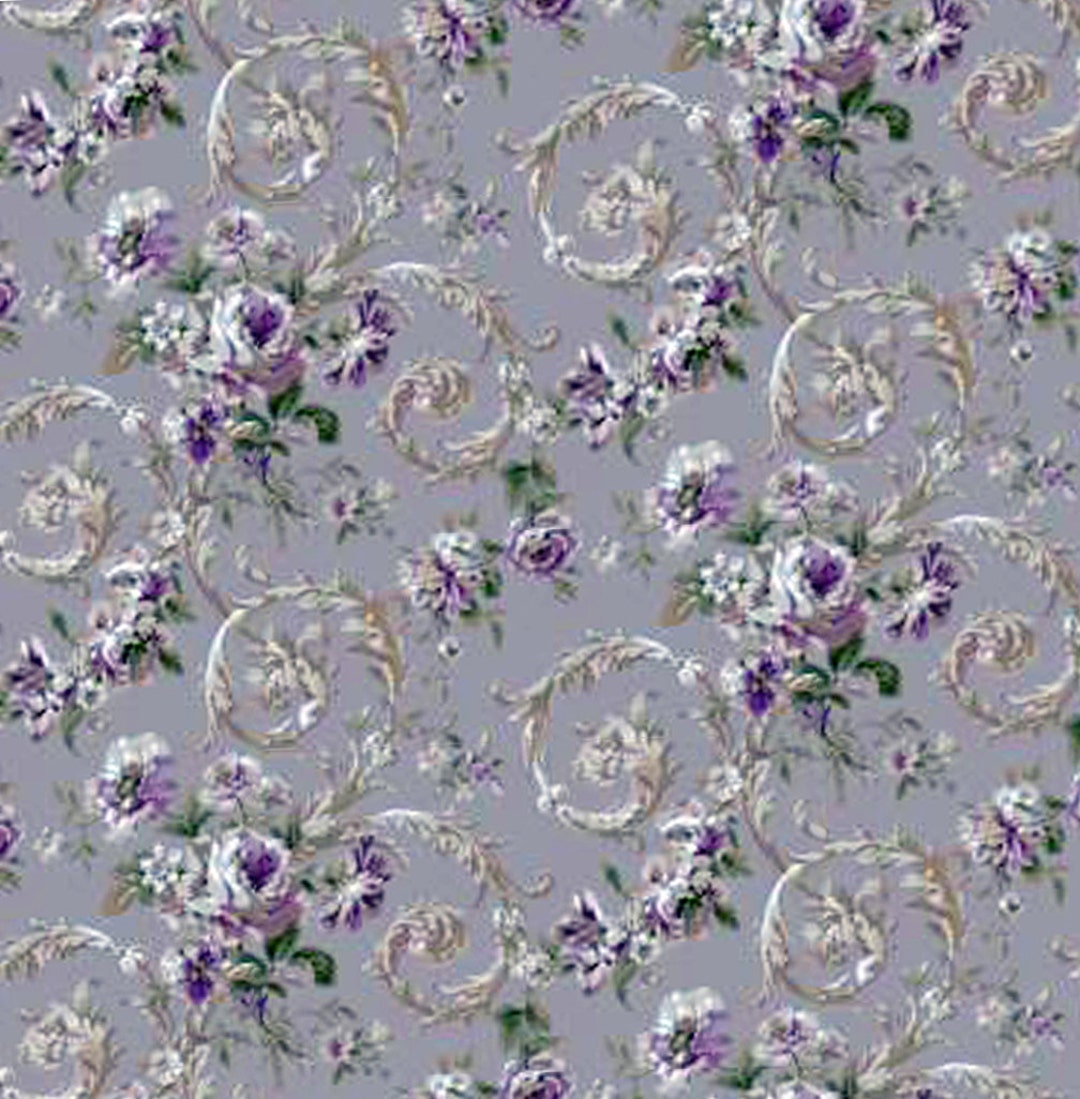 Dolls House Wallpaper 1/12th or 1/24th Scale Lilac Quality Paper ...